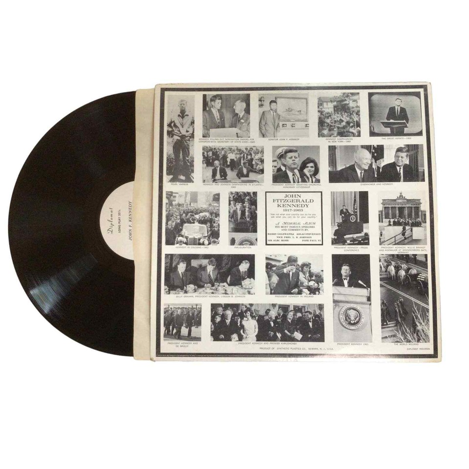 John F. Kennedy Memorial Album Famous Speeches 10000-A LP Vinyl Record ...