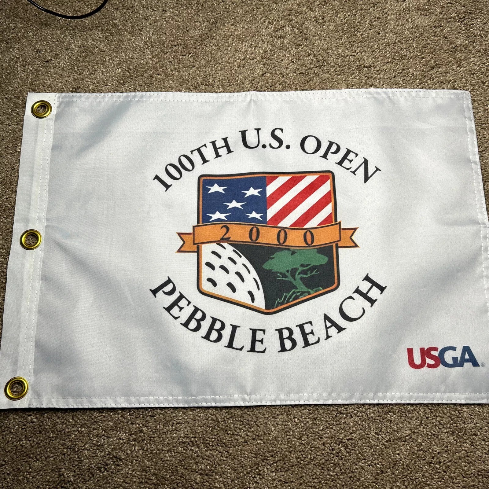 2000 US Open Pebble Beach USGA PGA Tour Pin Double-Sided Flag 13x18 ...