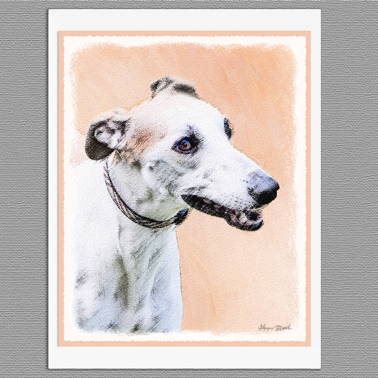 6 Greyhound Dog Blank Art Note Greeting Cards | eBay