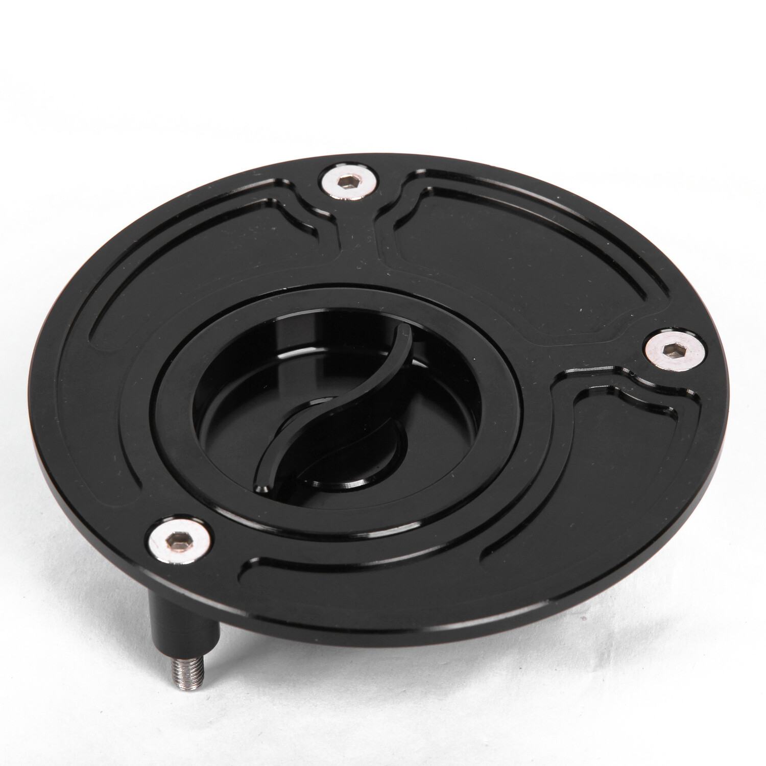 CNC Keyless Fuel Gas Cap for Yamaha YZF600R R1 R6 FZ1 FZ6 Black Tank ...