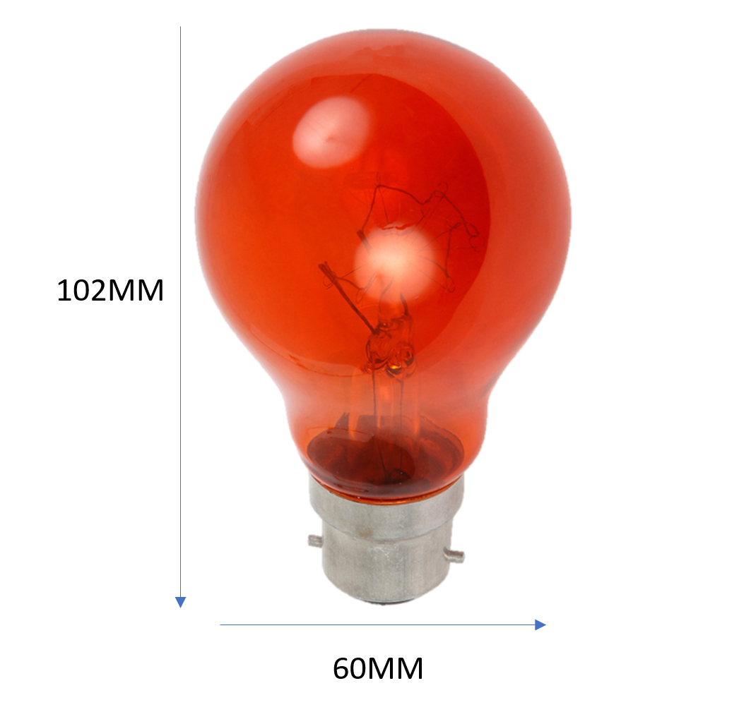 Eveready Red Fireglow Flame Effect GLS Light Bulb Bayonet BC B22 240V ...
