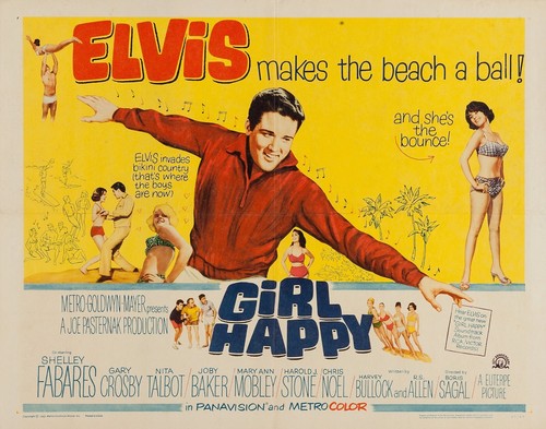 1965 Girl Happy Movie Poster 11X17 Elvis Presley Shelley Fabares Nita ...