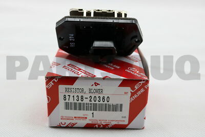 8713820360 Genuine Toyota RESISTOR, BLOWER 87138-20360 | eBay