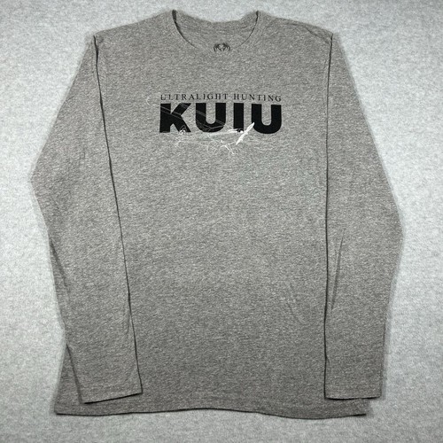 Kuiu Shirt Mens Medium Gray Long Sleeve T Shirt Graphic Print Air Plane ...
