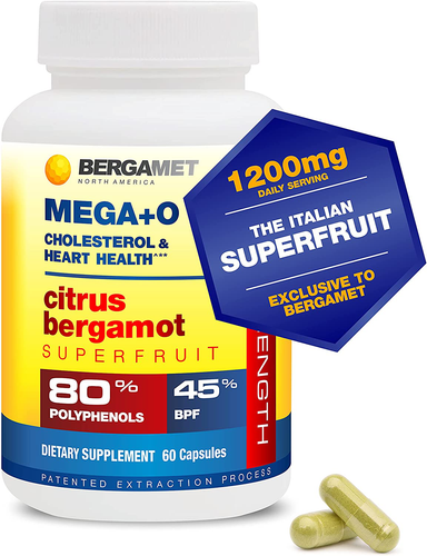 Citrus Bergamot MEGA+O 40% BPF 600Mg 60 Tablets - Extra Strength ...