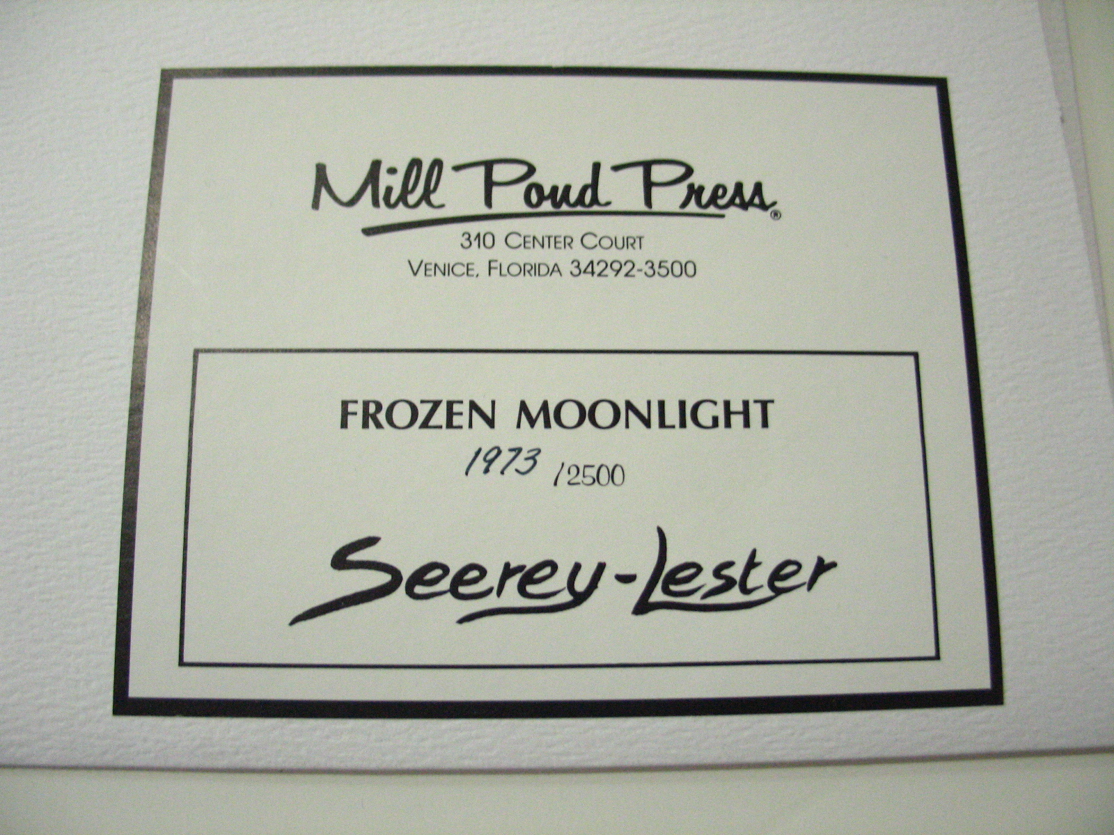 John Seerey Lester "Frozen Moonlight" S/N Limited Edition Print | eBay