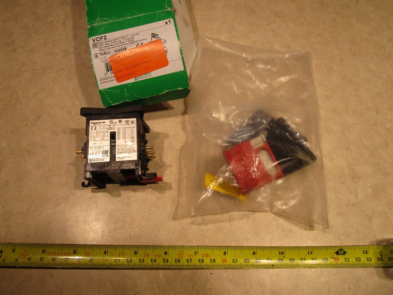 SCHNEIDER ELECTRIC VCF2 EMERGENCY STOP 690 VAC OPERATING VOLTAGE, P0225 ...