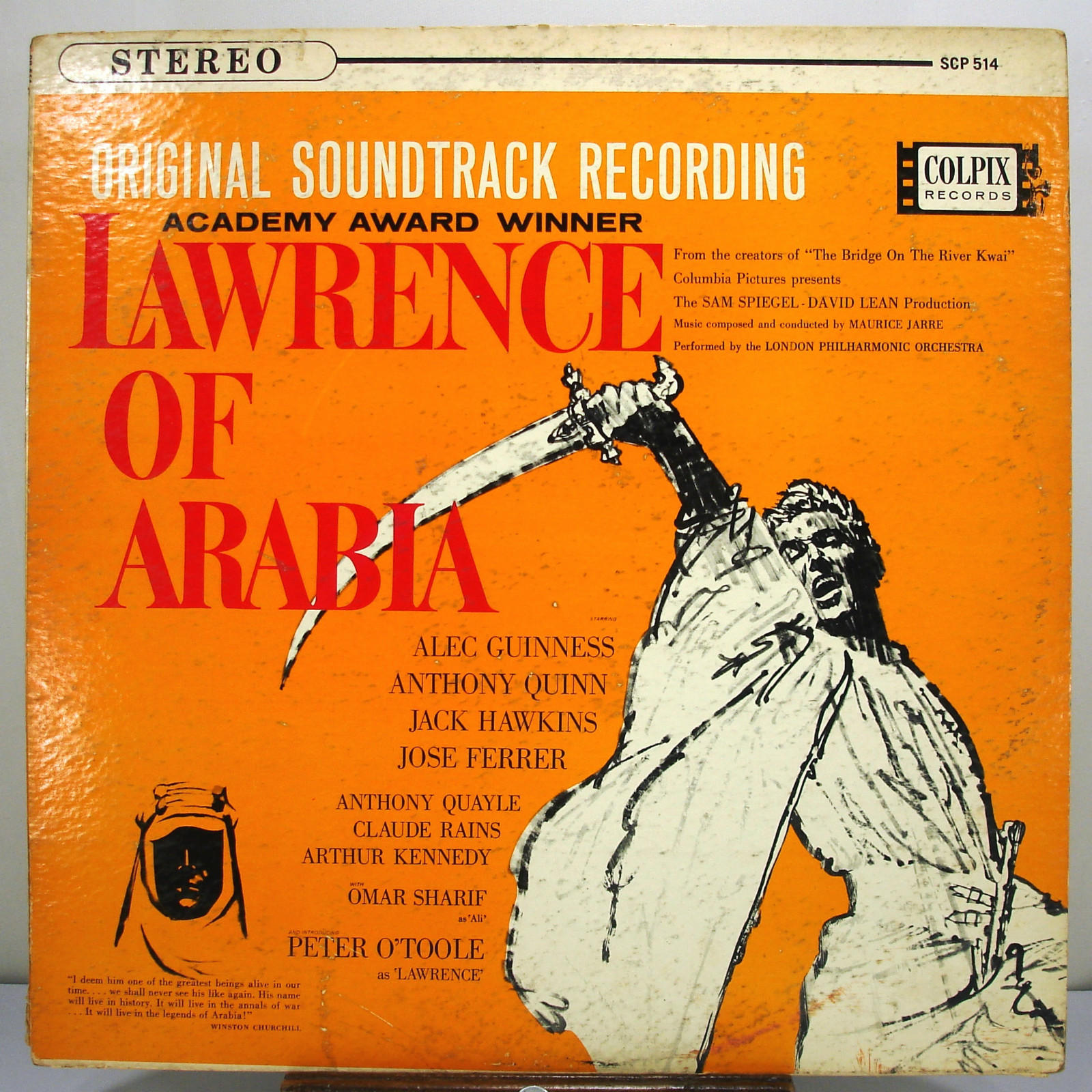 12" 33 RPM STEREO LP - COLPIX SCP-514 - LAWRENCE OF ARABIA - SOUNDTRACK ...