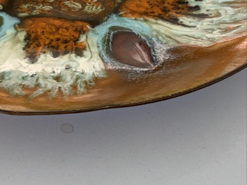 Mid Century Edwards Star 9 3/4" Enamel on Copper Plate Lou Gump's San ...