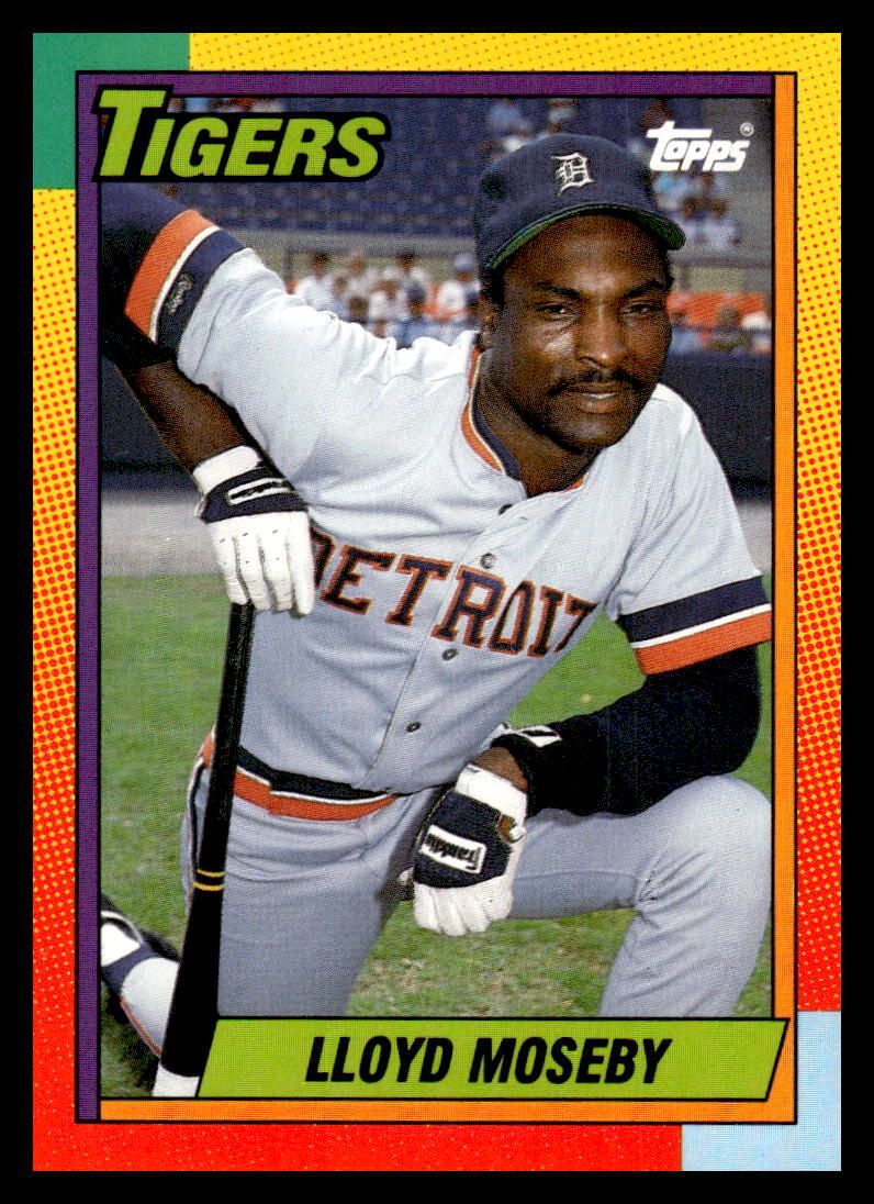 1990 Topps Traded Lloyd Moseby #77T Detroit Tigers Baseball Card | eBay
