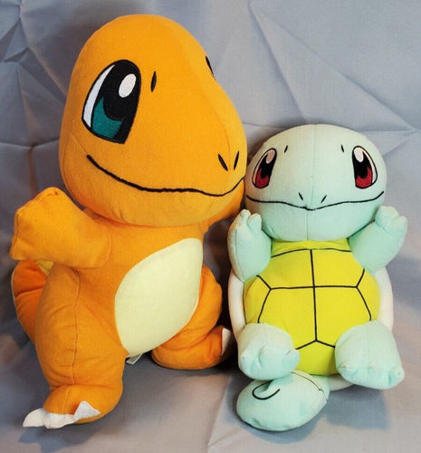 Pokemon Toy Factory 2016 Charmander 14 in. Plush & 11 in. 2017 Squirtle ...