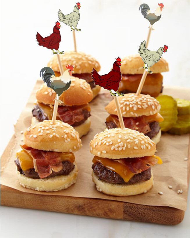 Chicken Hen Farm Birthday Cupcake & Party Food Toppers Decorations ...