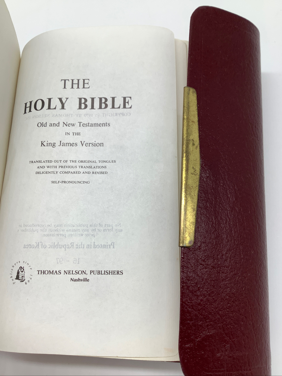 Smallest Bible KJV Snap Flap Bonded Leather 1970 Thomas Nelson ...