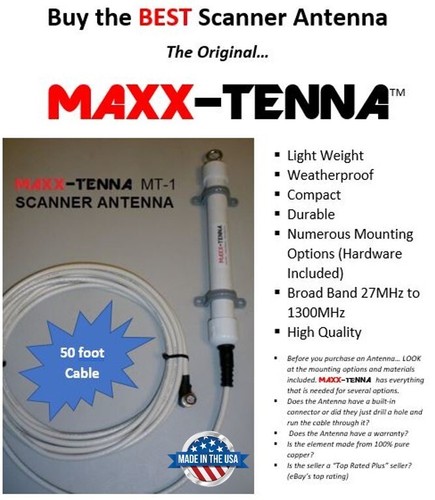 MAXX-TENNA in/outdoor Air, Police, Fire, EMS, Marine Scanner Antenna ...