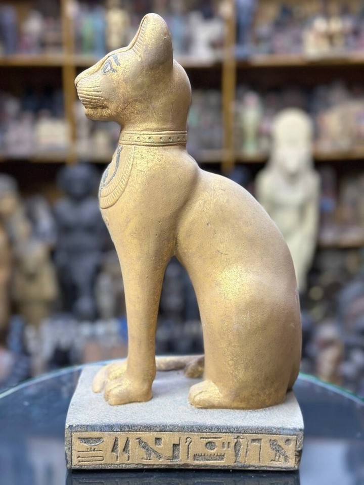 Rare Ancient Egyptian Bastet Statue Antique Pharaonic Stone Cat Goddess ...