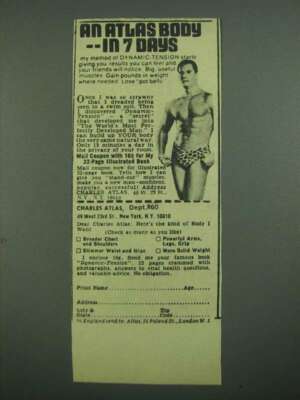 1976 Charles Atlas Dynamic-Tension Book Ad - An Atlas Body | eBay