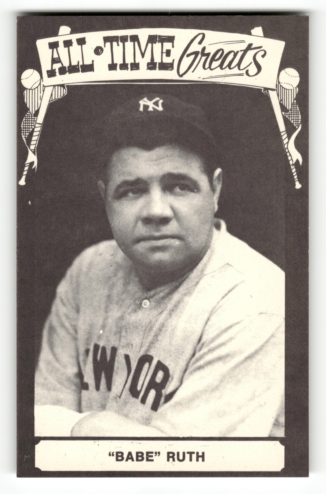 Babe Ruth 1973-80 TCMA All-Time Greats Postcard Stats on Back New York ...