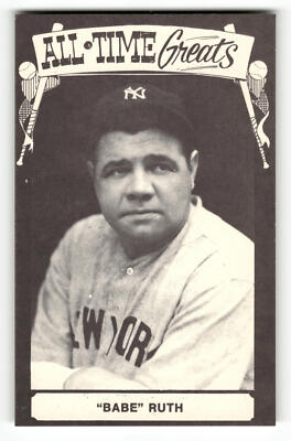 Babe Ruth 1973-80 TCMA All-Time Greats Postcard Stats on Back New York ...