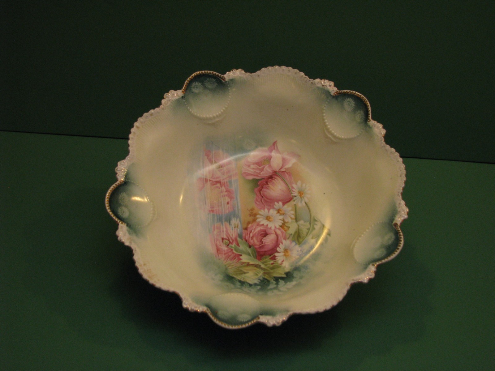 Vintage collectible Antique RS PRUSSIA Hand Painted serving Bowl RED ...