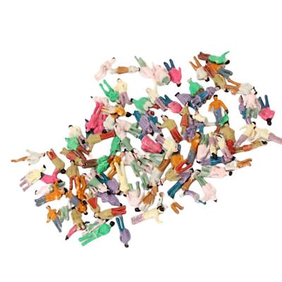 100 Pieces 1:150 Plastic Painted Model People Figures for Layout ...