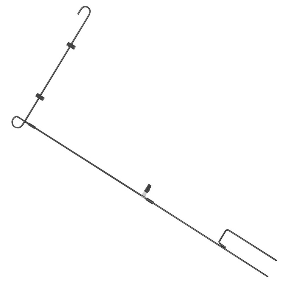 1pc Garden Iron Flag Pole Outdoor Yard Flags Stand Banner Holder (Black ...