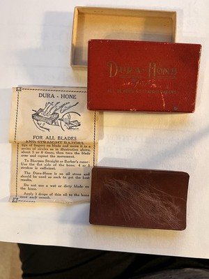 VTG American Hone Three Line Hone Lather Or Dry Sharpening Stone w ...