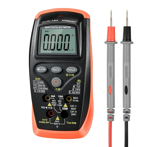 Digital Multimeter TRMS 6000 Count Auto-Ranging DC AC Voltmeter Volt ...