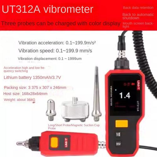 UT312 Digital Vibrometer Split Vibration Meter Velocity Displacement Measurement | eBay