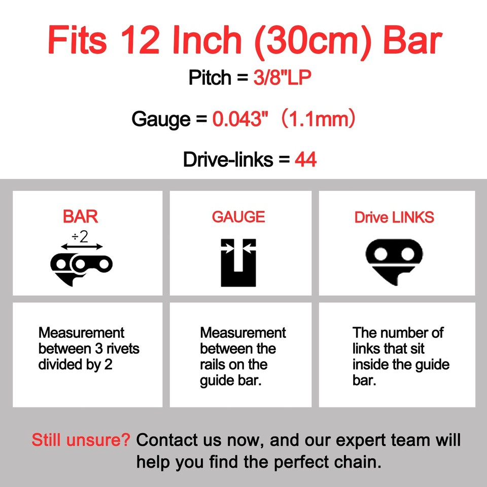 2PACK 12" Chainsaw Chain For STIHL MS162 MS170 MS171 MS180 MS181 3/8LP ...