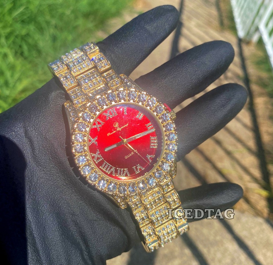 FULLY ICE OUT WOMEN'S BLING-ED LUXURY STYLISH COLORFUL DIAL TRENDY ...