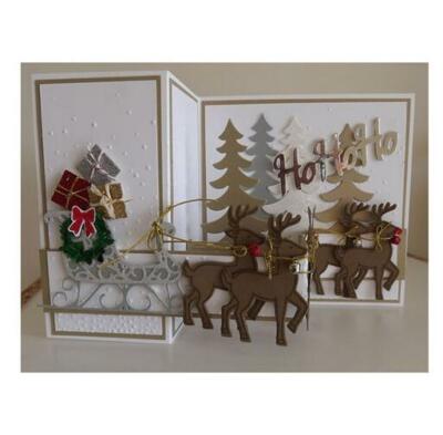 Reindeer Sleigh Metal Cutting Dies Scrapbooking Craft Embossing Die Cut ...