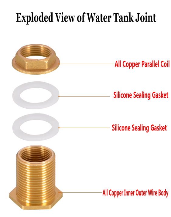 1/2" to 2" Brass Male Female Water Tank Connector Outlet Fitting Pool ...