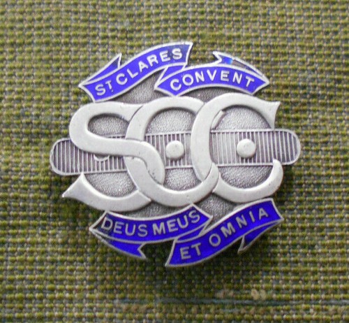 #D387. ST CLARES CONVENT SILVER SCHOOL LAPEL BADGE - BROKEN CLIP | eBay