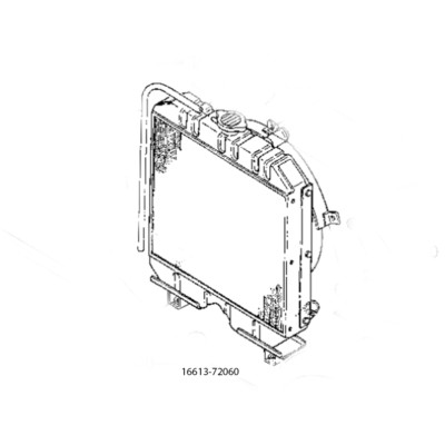 Genuine OEM Kubota Radiator Assembly 16613-72060 D905 D1105 DF1005 | eBay