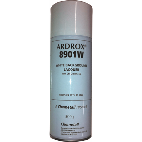 Ardrox BACKGROUND LACQUER AEROSOL 300g Contrast-Aid Paint WHITE *Aust ...