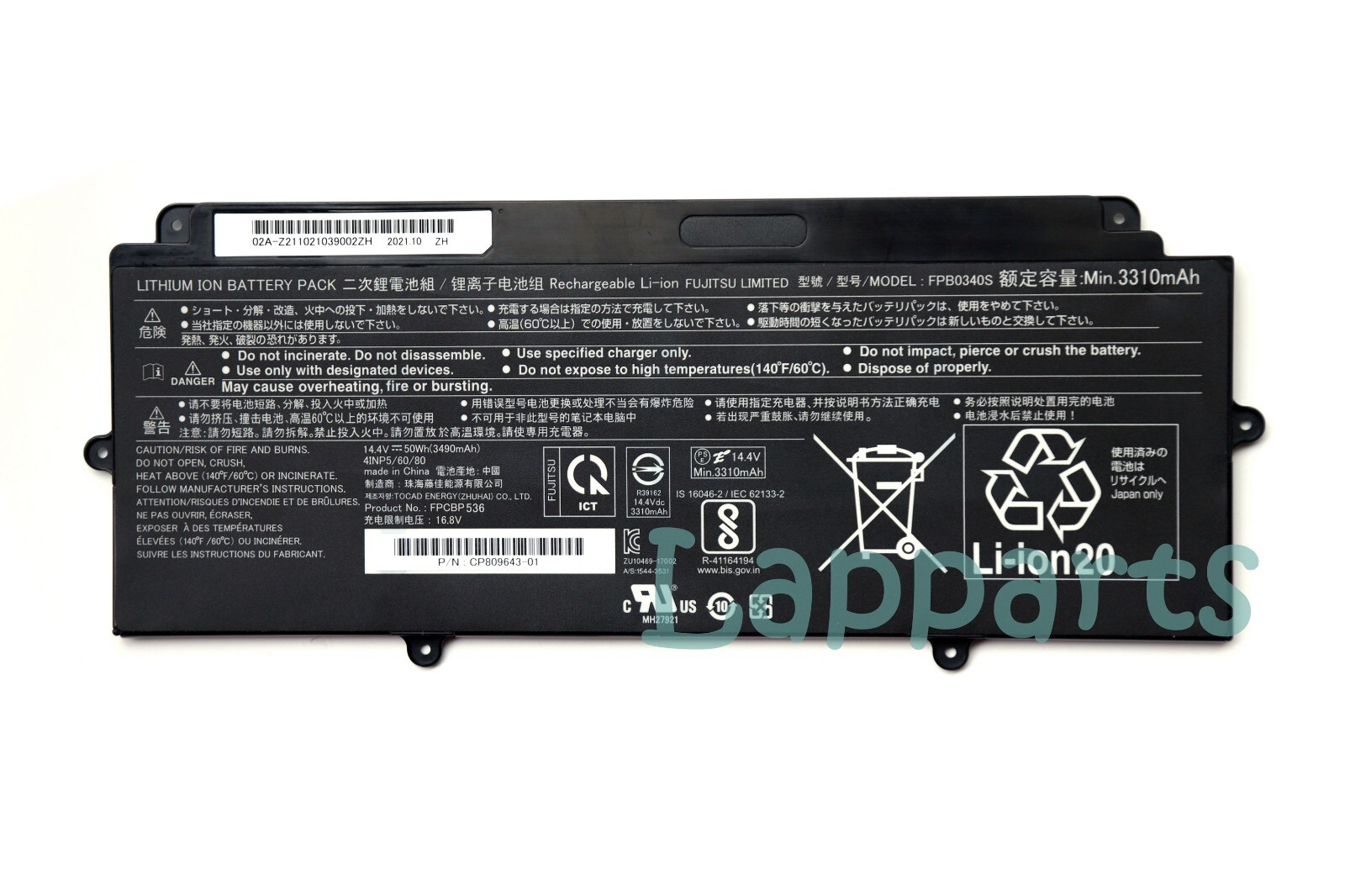 New Original FPB0340S 50Wh Battery for Fujitsu LifeBook U937 U938 ...