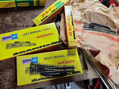 Atlas N-Gauge Remote Left-Hand & Right-Hand Manual Switches & 5 ...