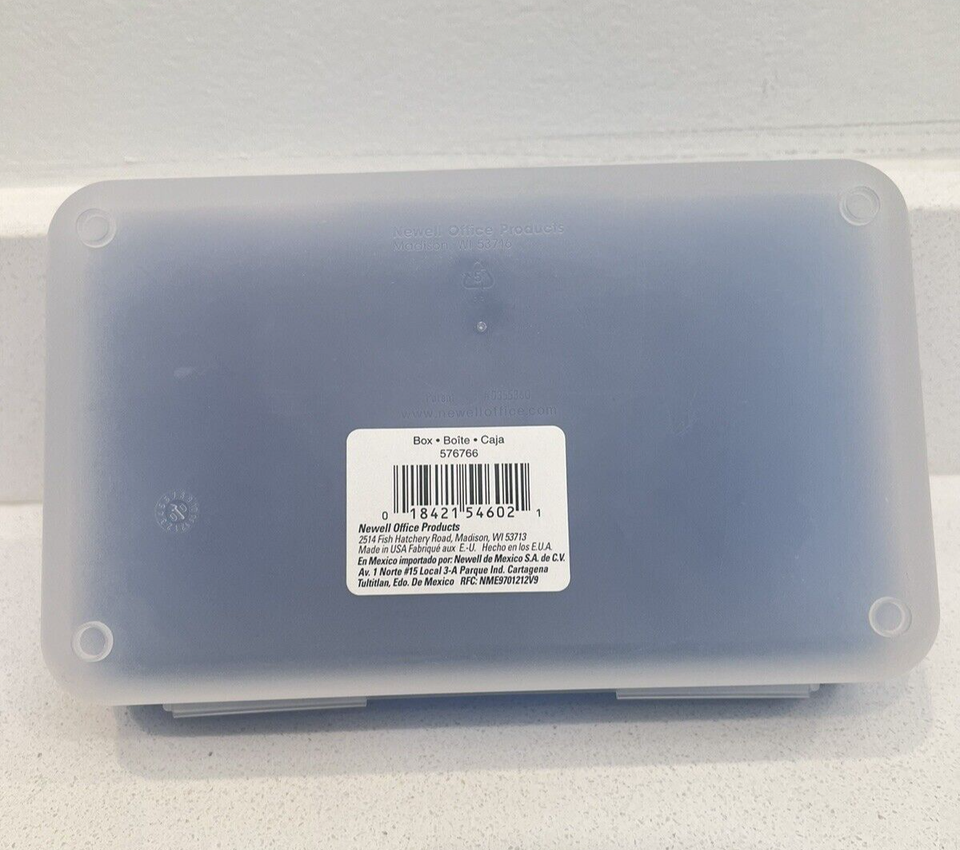 Vintage SpaceMaker Pencil Box Case 8.5" Blue Top Clear Bottom 1990’s ...