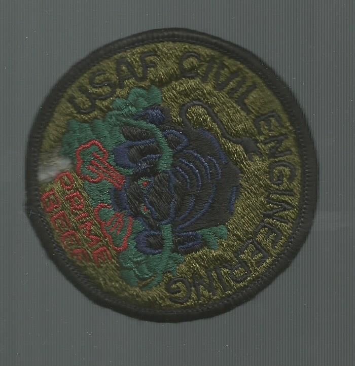 USAF CIVIL ENGINEERING PRIME BEEF PATCH 2 7/8 " | eBay