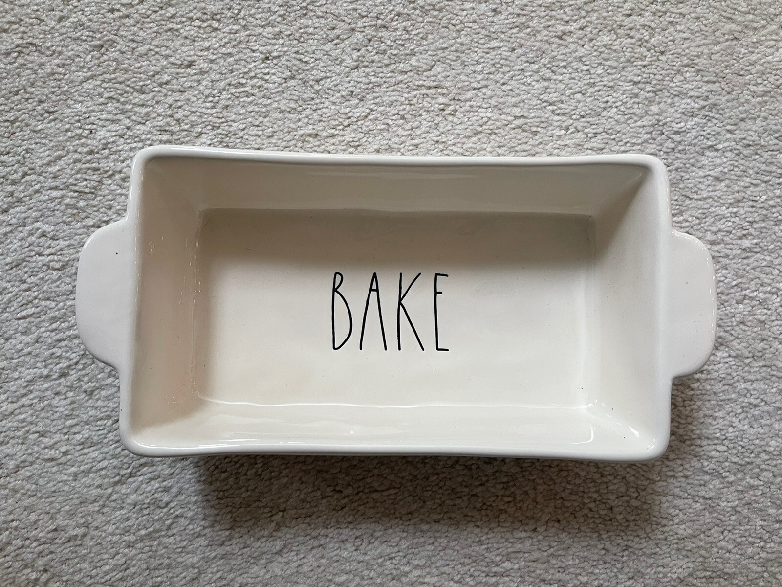 Rae Dunn BAKE Loaf Pan Baking Dish Icon Farm Line Farmhouse Brand New ...