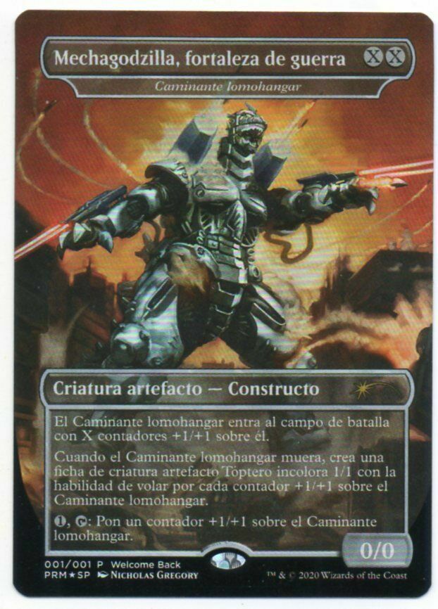 mtg magic mechagodzilla FOIL SPANISH battle fortress hangarback walker ...