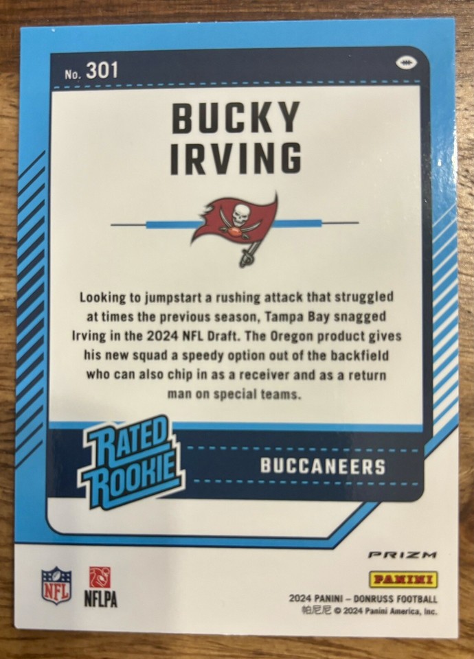 2024 Donruss Football Red Pandora Bucky Irving Rated Rookie Tampa Bay ...