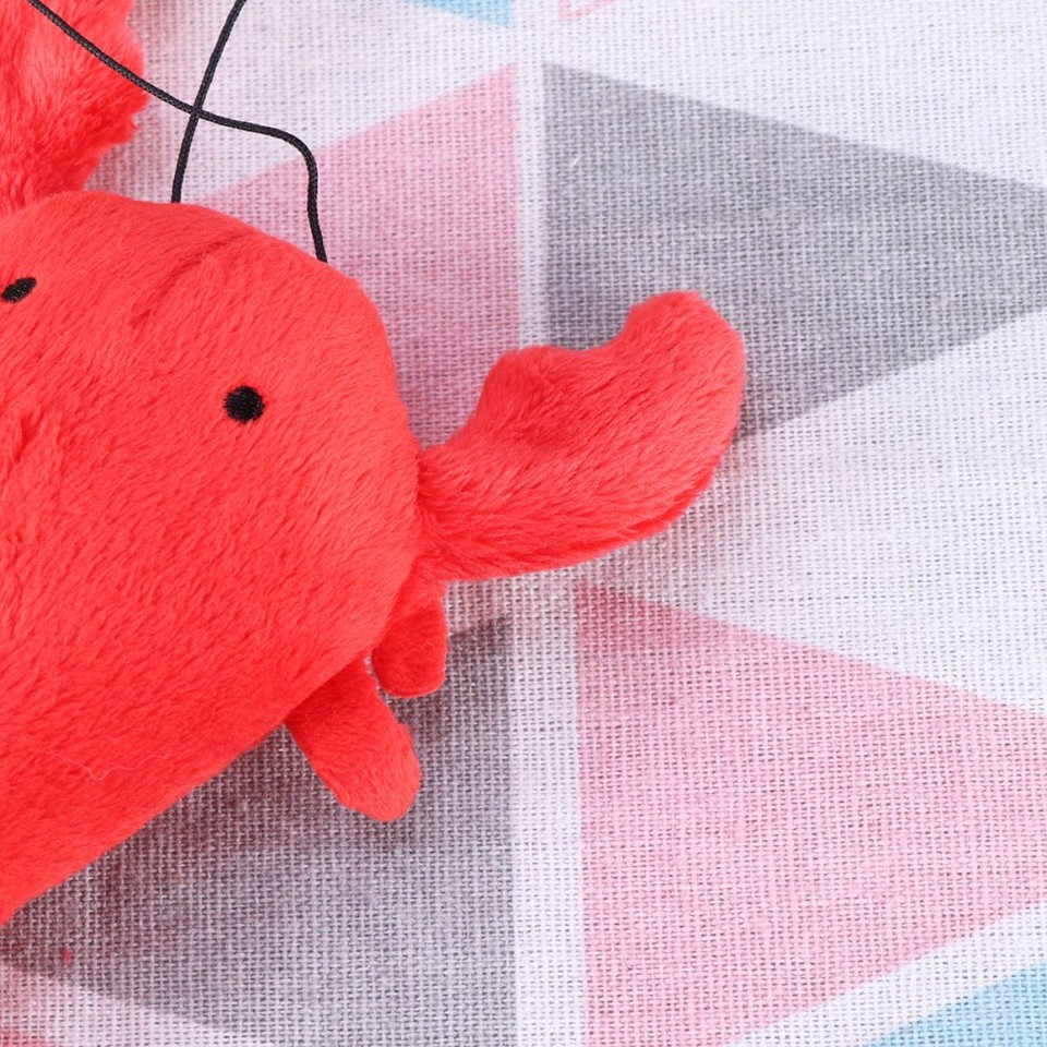 1PC Plush Dog Toys Cartoon Lobster Dog Squeaky Toys Dog Supplies (Red ...