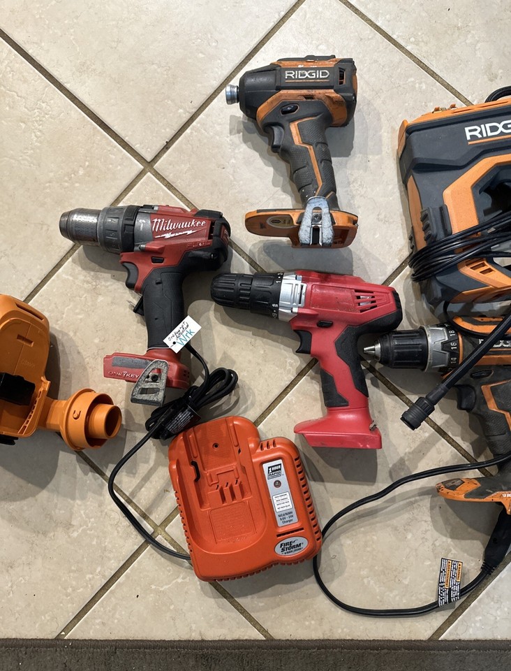Lot Of mixed Power Tools Milwaukee, Rigid Working TOOLS | eBay