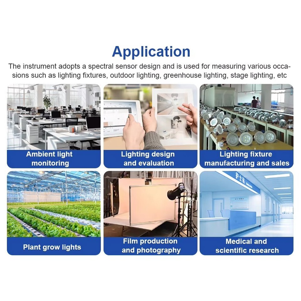 LS330 Spectral Illuminance Meter Light Meter Lux Meter UVI CCT CRI Ra ...