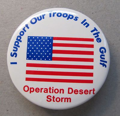 1991 I SUPPORT OUR TROOPS IN THE GULF OPERATION DESERT STORM pinback button | eBay