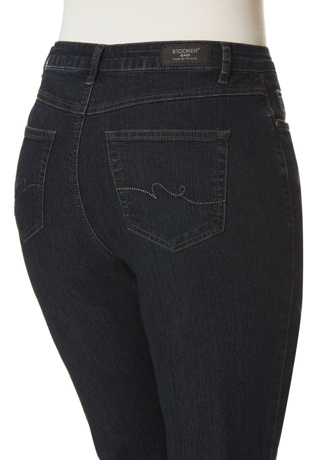 STOOKER WOMEN 5-Pocket-Jeans Nizza Denim Tapered Fit dark blue denim | eBay