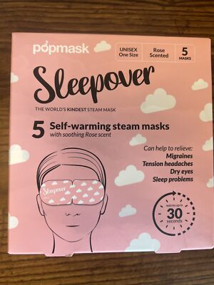 POPMASK LONDON Sleepover Rose Scented Self-Warming Steam Mask (5 Pack ...