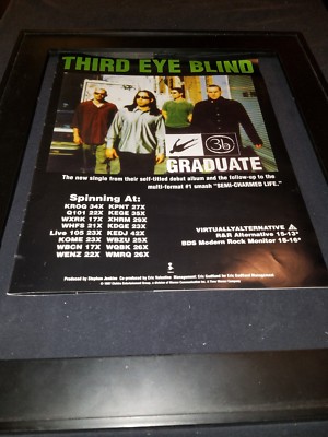 Third Eye Blind Graduate Rare Original Radio Promo Poster Ad Framed! | eBay