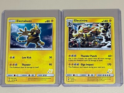 Electabuzz & Electivire Pokemon Card Game Evolution Set (Pikachu ...
